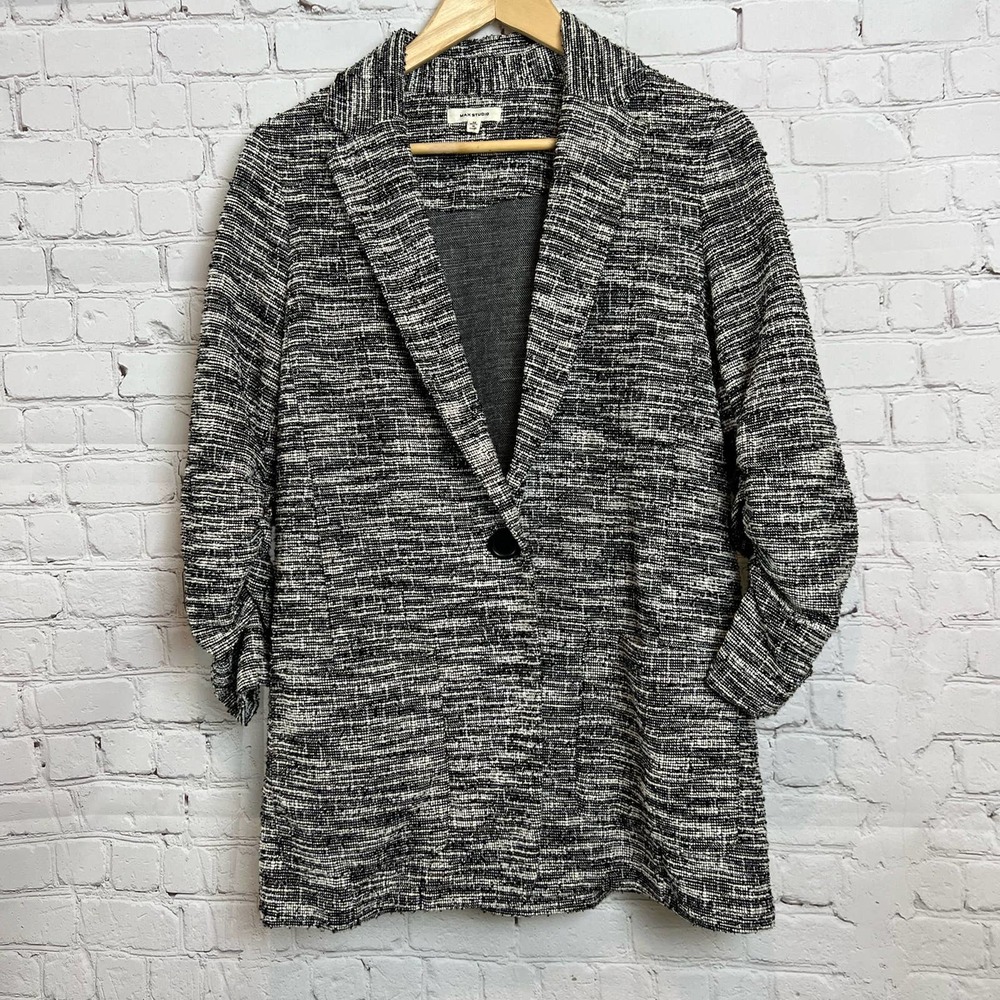 Max Studio Light Weight Blazer Cardigan Ruched Sleeve… - Gem